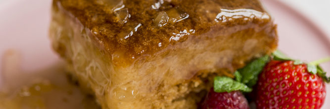 20150106-Square Stem Ginger Pudding, ginger sauce- 1025 - B&M Seafoods Ltd